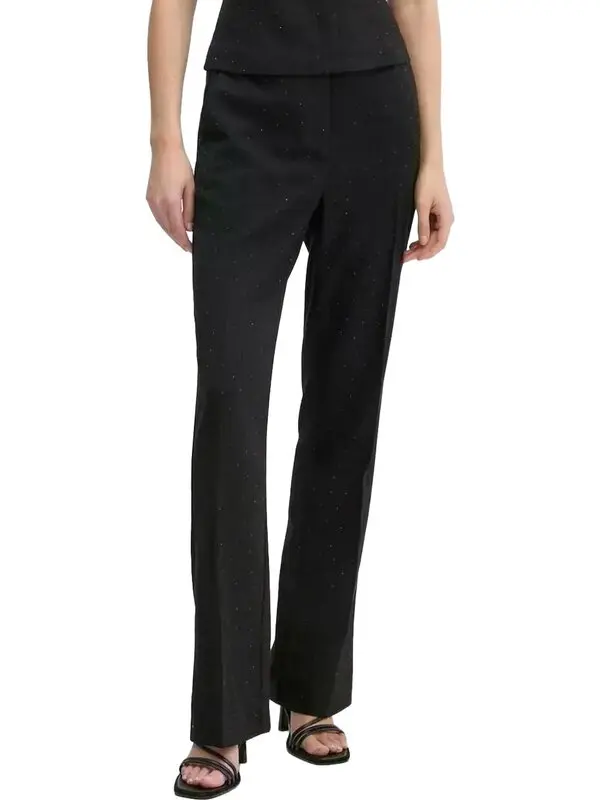 BRUUNS BAZAAR Embellished Straight Trousers - Black
