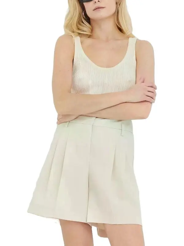 LOVECHILD Ribbed Scoop-neck Tank Top - Neutrals