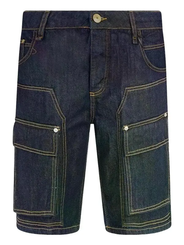 YES LONDON Cargo-pocket Denim Shorts - Blue