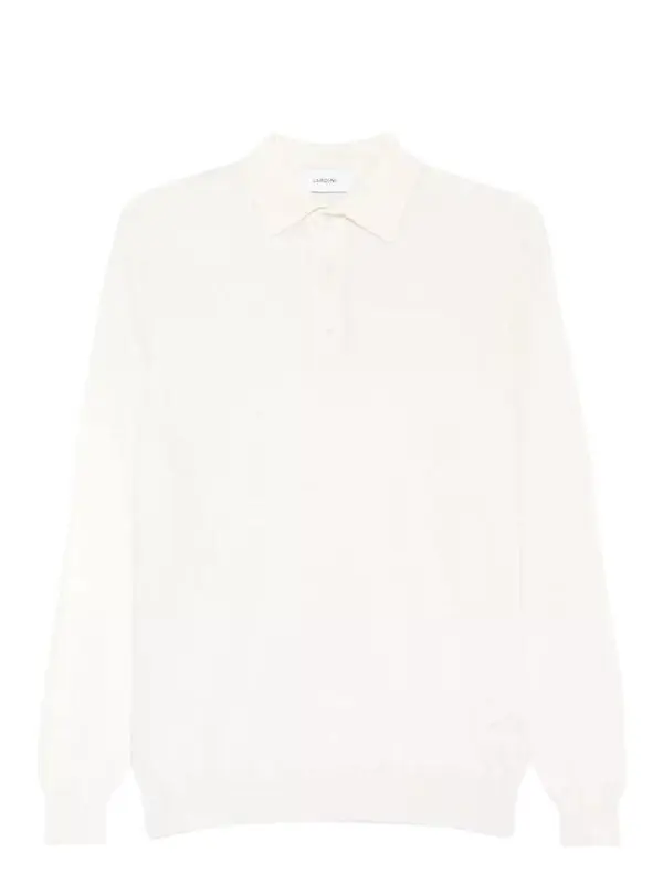 LARDINI Long-sleeve Polo Shirt - Neutrals