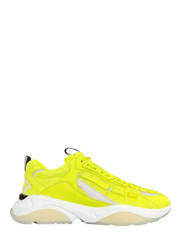 Amiri Bone Runner Reflectivein Sneakers - White/neon Yellow