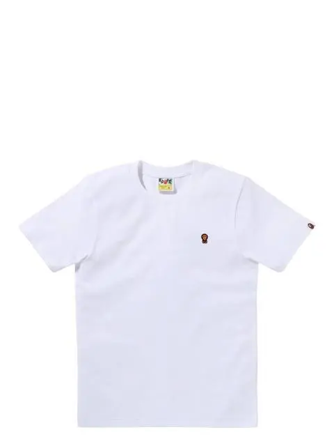 A BATHING APE Baby Milo One Point Tee Shirt - White