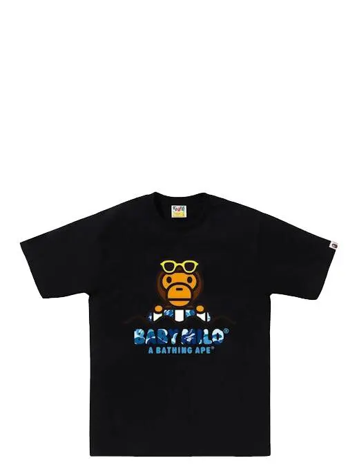 A BATHING APE Abc Camo Baby Milo Float Summer Tee Shirt - Black