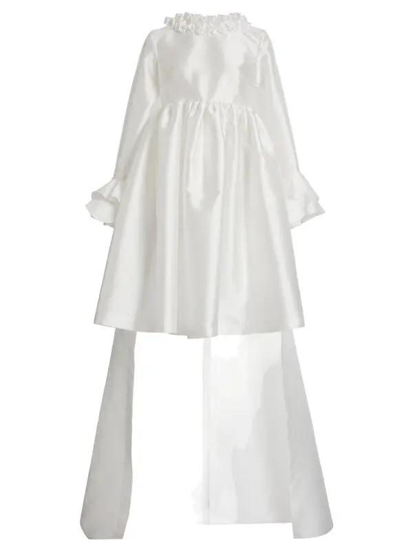GRETA CONSTANTINE Haring Empire Waist Gown - White