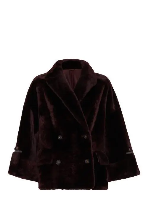 Brunello Cucinelli Shearling Reversible Outerwear - Burgundy