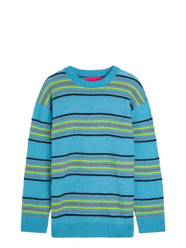 THE ELDER STATESMAN Nimbus Reef Cashmere-blend Knit Sweatshirt - Stripe