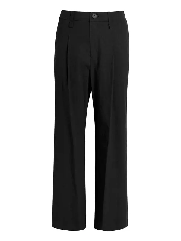 Issey Miyake Pleated Woven Trousers - Black