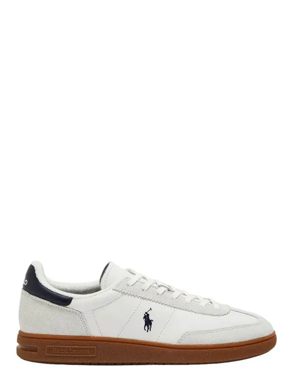 Polo Ralph Lauren Bedford Panelled Leather Sneakers - White
