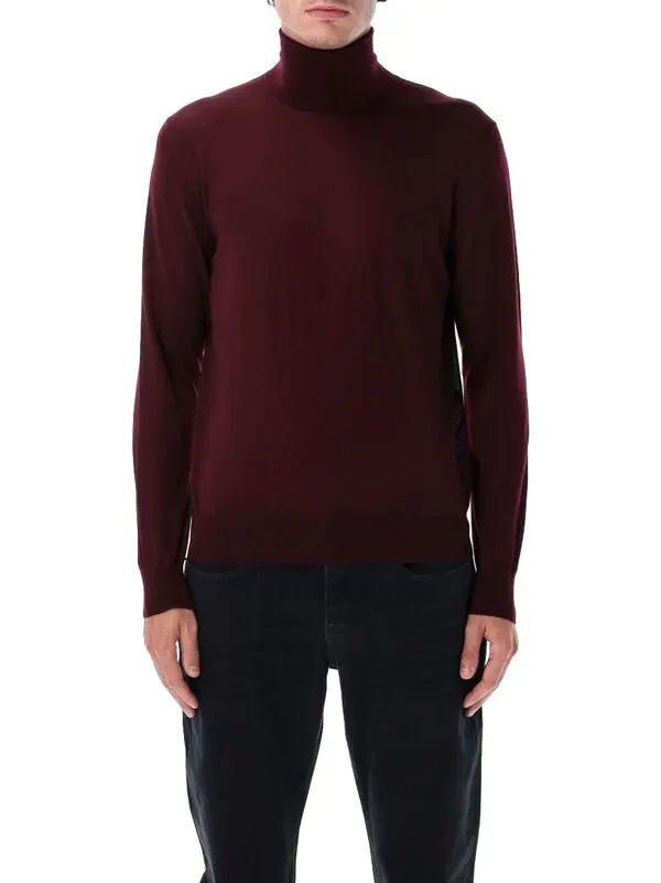 Saint Laurent Fine Wool Turtleneck Sweater - Red