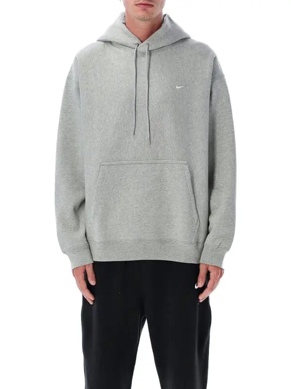Nike Solo Swoosh Fleece Hoodie - Dk Grey Heather