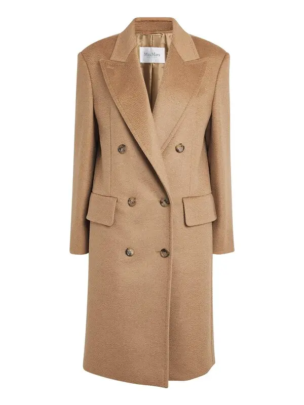 Max Mara Camel Wool Pea Coat - Beige