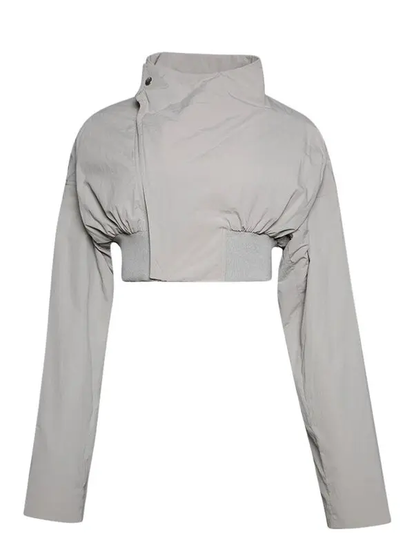 Rick Owens Hollywood Cropped Flight Bomber Jacket - White