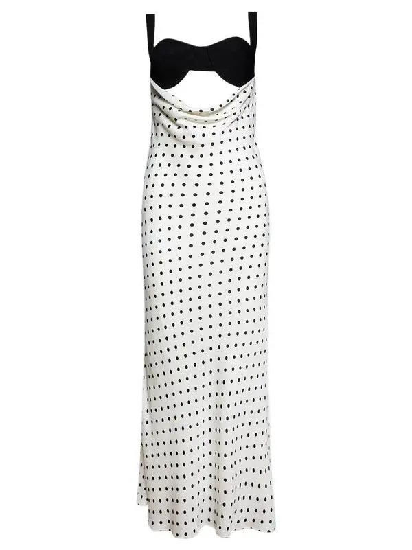 Florence & Fortitude Georgio Polka Dot Dress - White