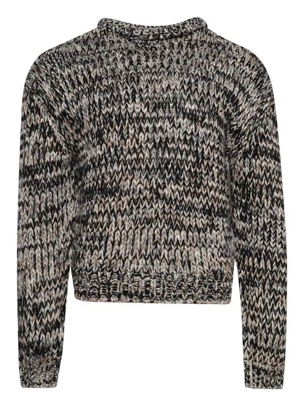 LEMAIRE Boxy Crew Neck Sweater - Black