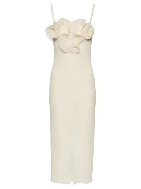 Magda Butrym Sleeveless Crepe Midi Dress - Cream