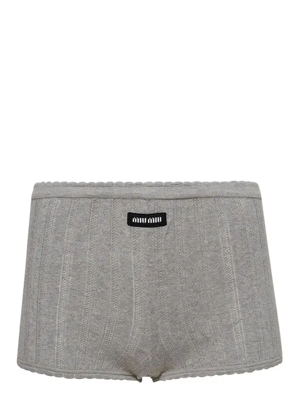 Miu Miu Mini Shorts - Grey