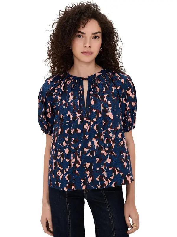 Ulla Johnson Loli Floral Print Blouse - Mirage