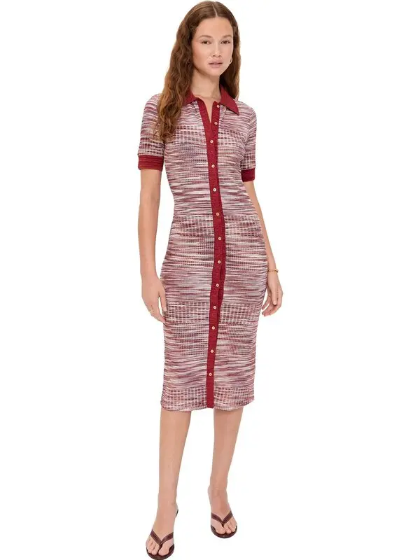 Ramy Brook Elijah Midi Shirt Dress - Amber Spacedye