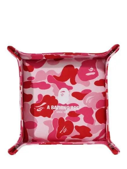 A BATHING APE Abc Camo Large Travel Tray - Pink