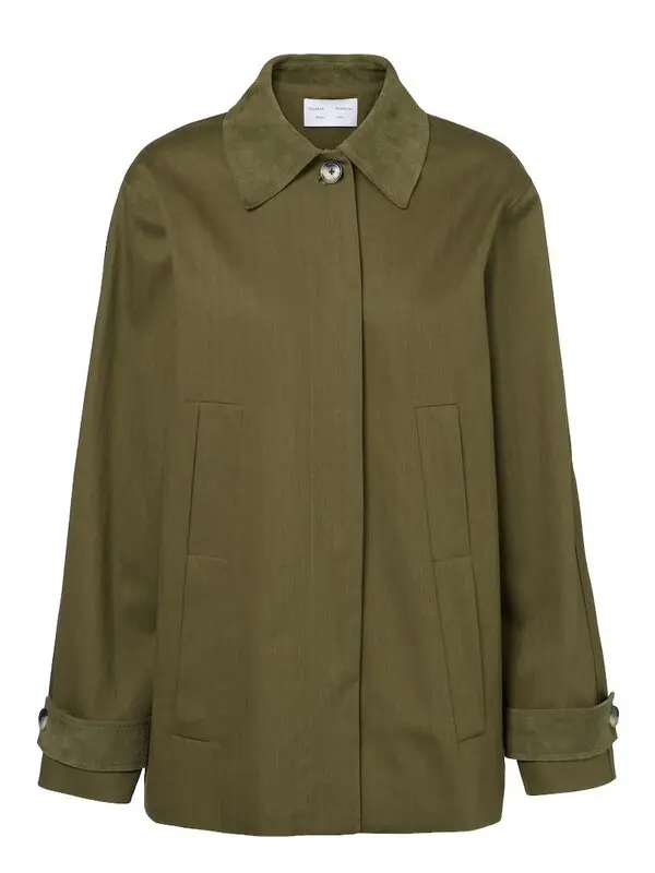 Proenza Schouler Angela Herringbone Cotton Jacket - Green