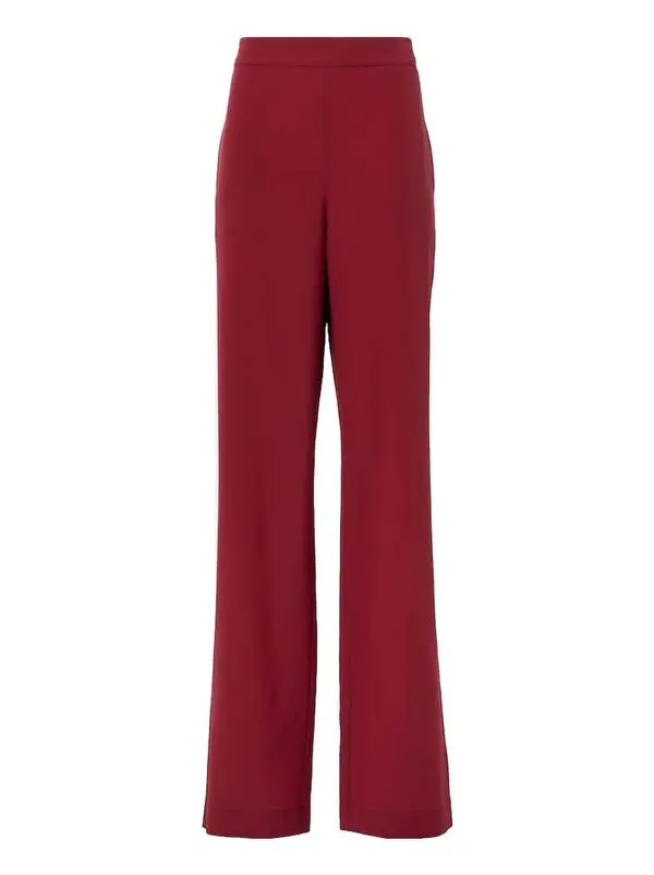 JOSEPH Sahal Silk Straight Pants - Red