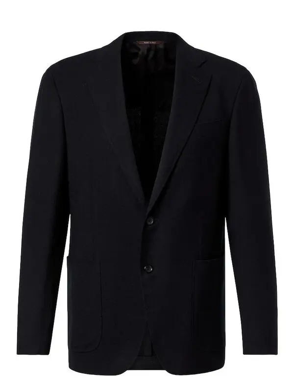 Canali Kei Wool Blazer - Black
