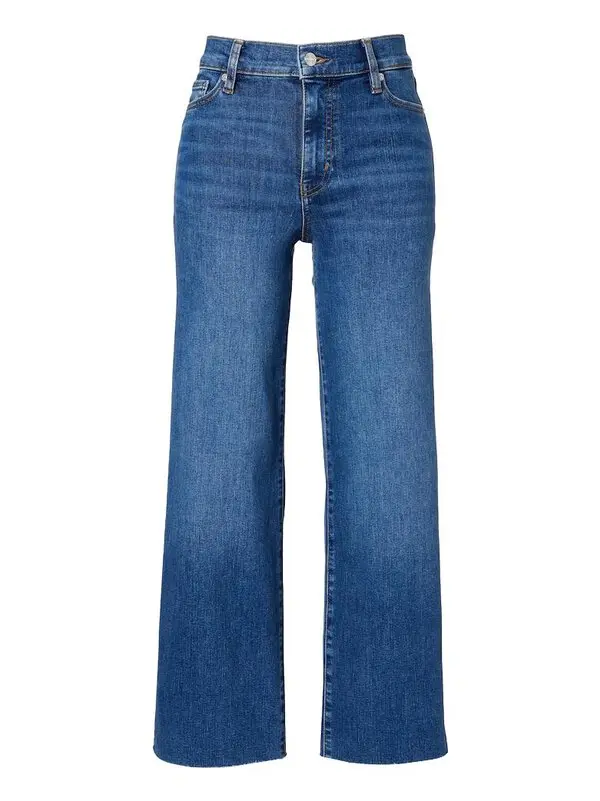 FRAME Le Slim Palazzo Crop Wide-leg Jeans - Blue
