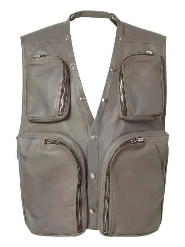 Rick Owens Leather Vest - Grey