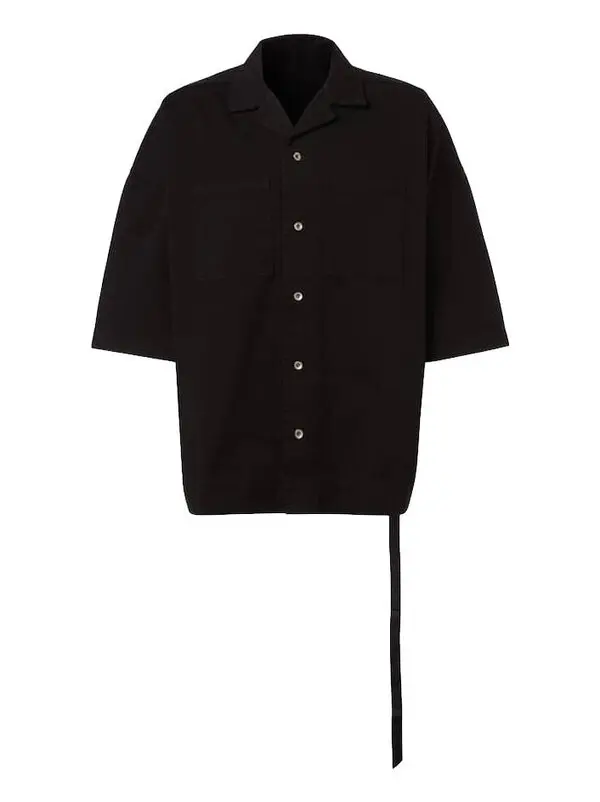 Rick Owens Magnum Tommy Oversized Cotton Twill Shirt - Black