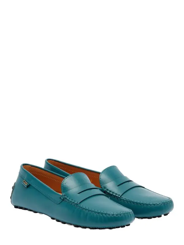 TOD'S Gommino Leather Driving Shoes - Blue