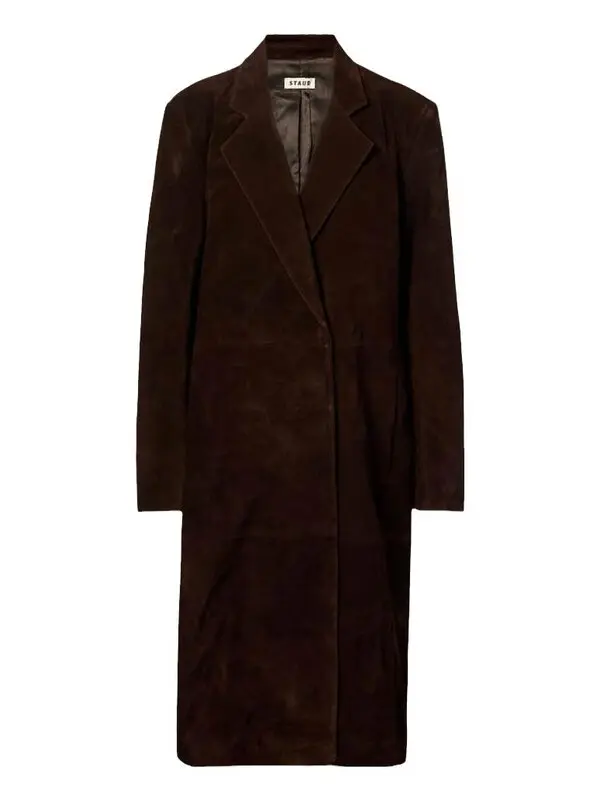 Staud Sabine Suede Coat - Brown