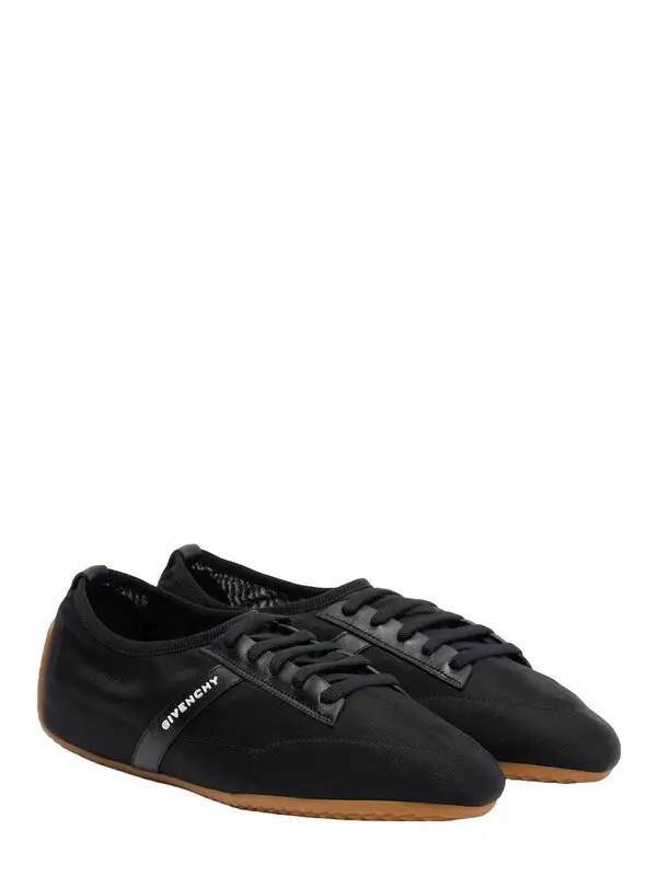 Givenchy Slim Leather-trimmed Sneakers - Black