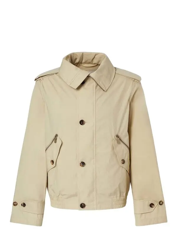 Burberry Cotton-blend Blouson Jacket - Beige