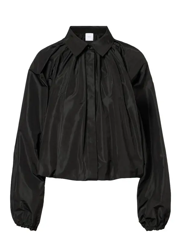 Patou Bubble Faille Blouse - Black
