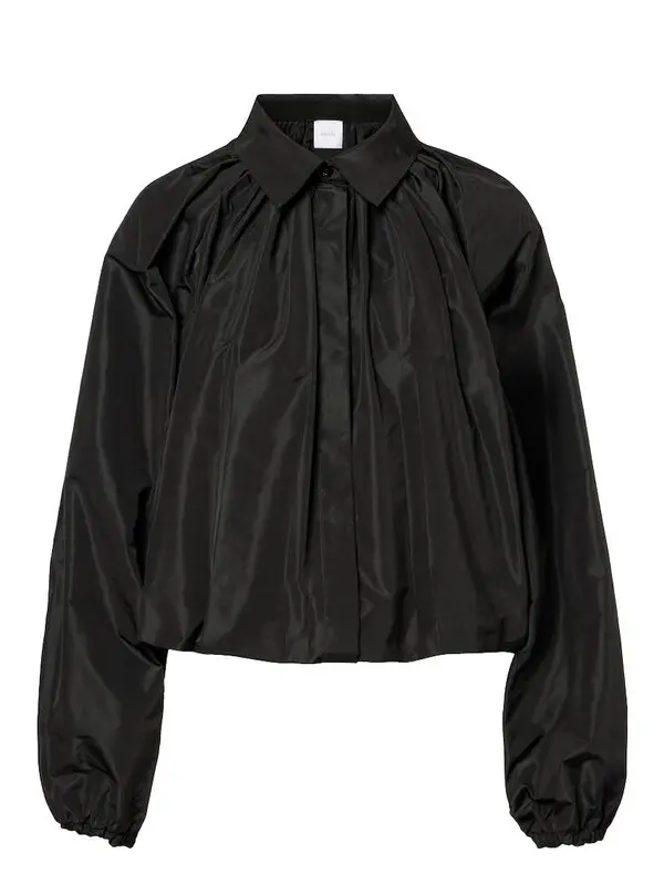 PATOU Bubble Faille Blouse - Black