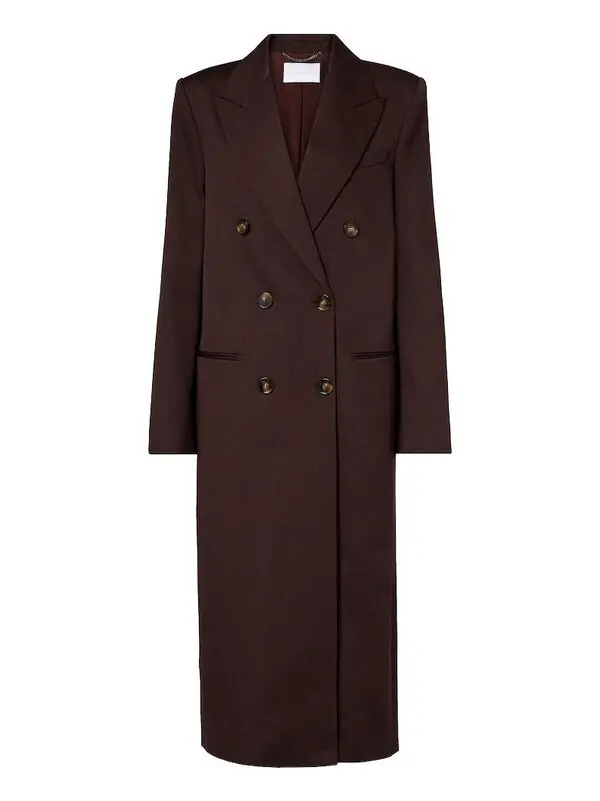 Stella McCartney Wool Twill Coat - Brown