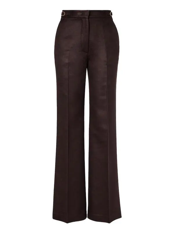 Gabriela Hearst Vesta Silk Flared Pants - Brown