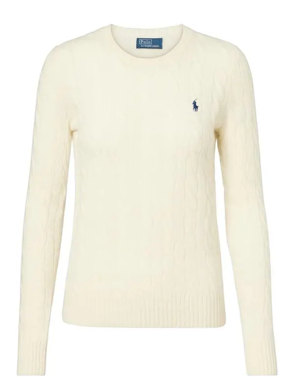 Ralph Lauren Cable-knit Wool And Cashmere Sweater - White