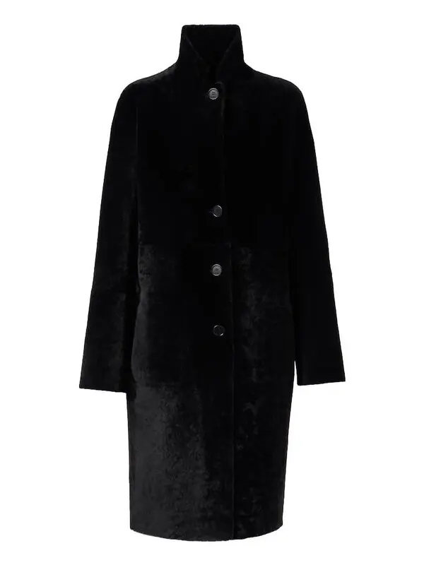 JOSEPH Reversible Shearling And Leather Coat - Black