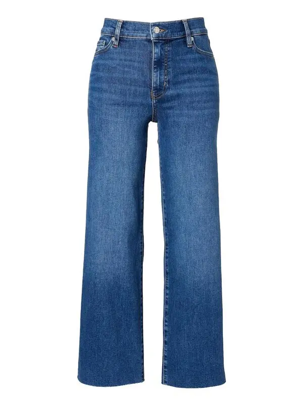 FRAME Le Slim Palazzo Crop Wide-leg Jeans - Blue