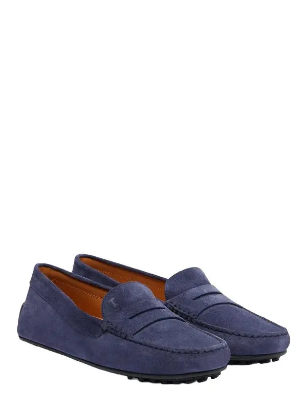 TOD'S Suede Driving Loafers - Blue
