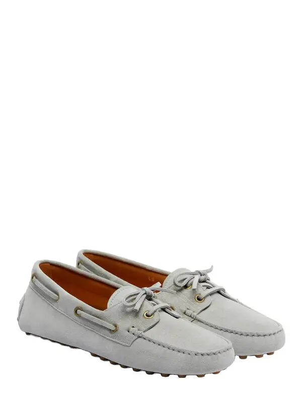 TOD'S Suede Driving Shoes - Grey