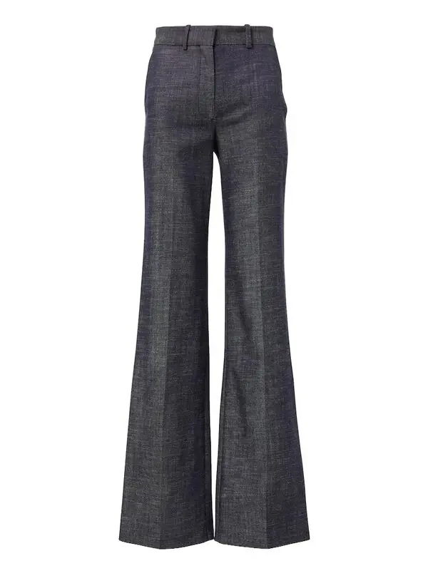 JOSEPH Morissey Flared Pants - Blue