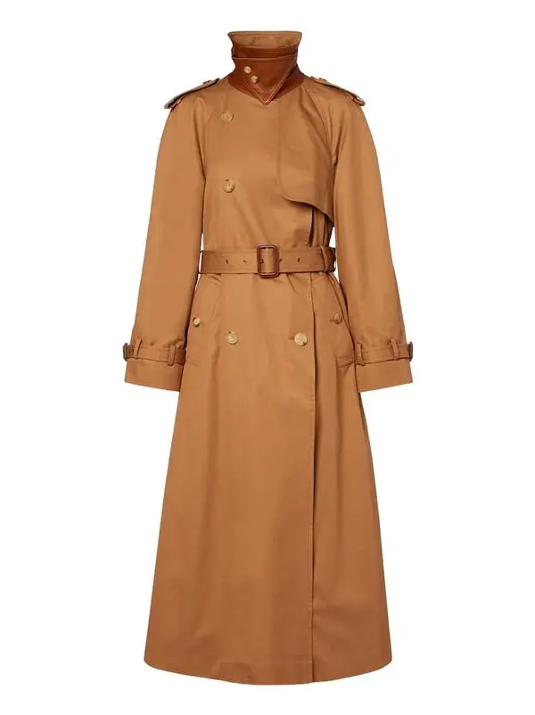 Chloé Cotton Gabardine Trench Coat - Brown