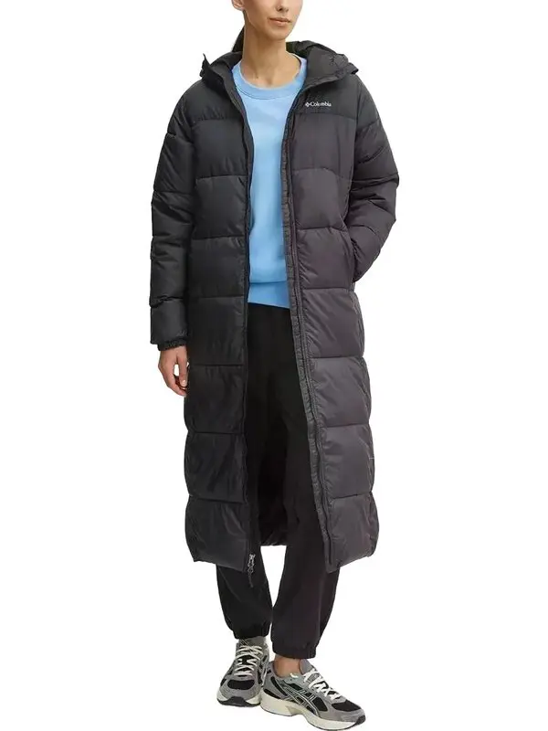 Columbia Hooded Longline Quilted Coat - Blue