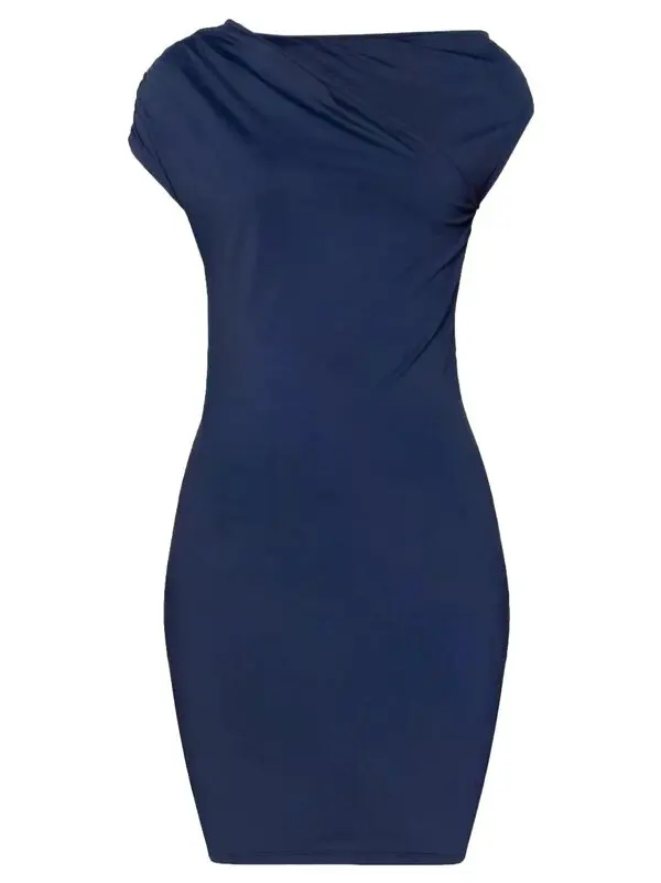 Patrizia Pepe Asymmetrical Mini Dress - Blue