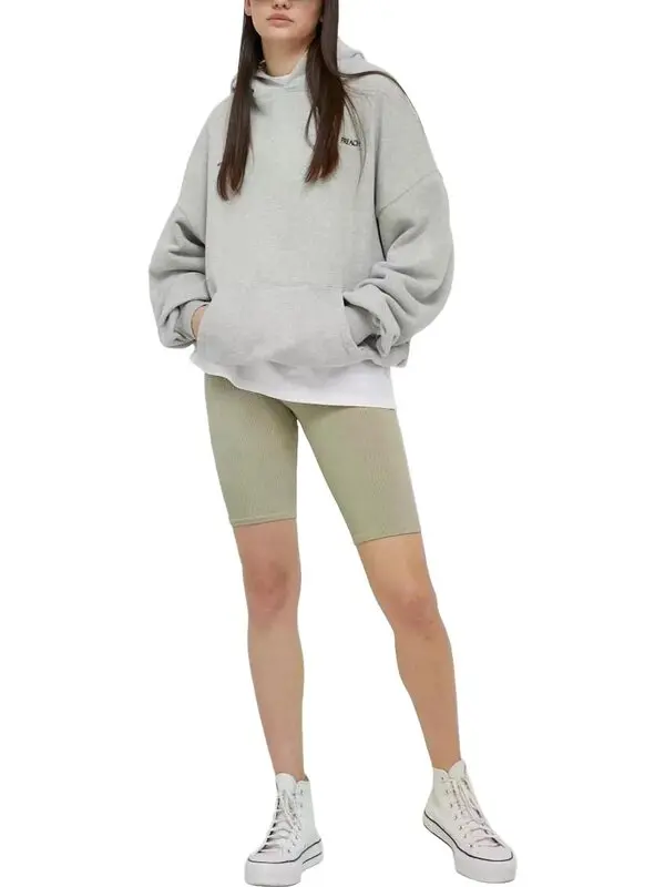 PREACH Embroidered Logo Cotton Hoodie - Grey