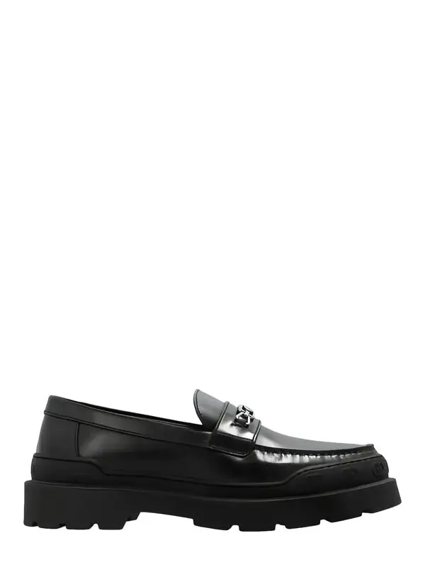 Gucci Interlocking G Leather Loafers - Black