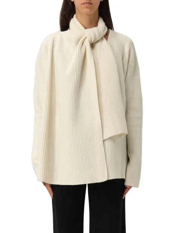 Liviana Conti Knot Detailed Sweater - Yellow Cream