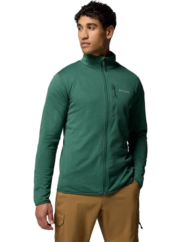 Columbia Essential Hike™ Grid Fleece Full Zip Jacket - Rain Forest
